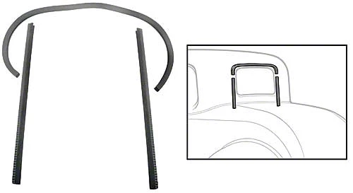 Ecklers 1930-1931 Model A Ford Rear Roll Down Window Channel Kit (Coupes)