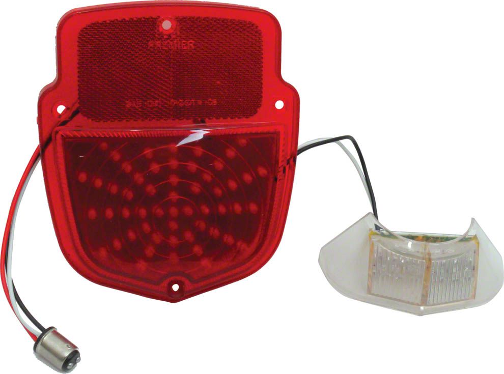 Ecklers LED Tail Light Lens - Left - 12 Volt - ShieldType - Red ...