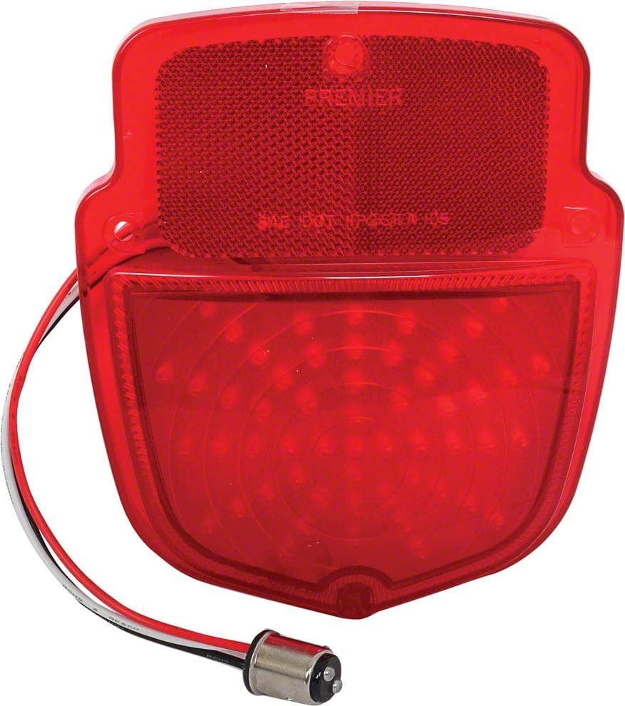 Ecklers LED Tail Light Lens - Right - 12 Volt - Shield Type - Red ...