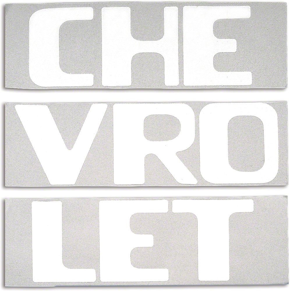 Ecklers Tailgate Letters; White (54-66 C10, C20, Chevrolet/GMC Truck ...