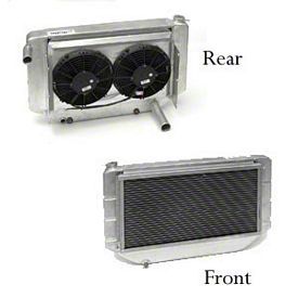 Ecklers ComboUnit CrossFlow Radiator; 2-Row (55-57 150, 210, Bel Air ...