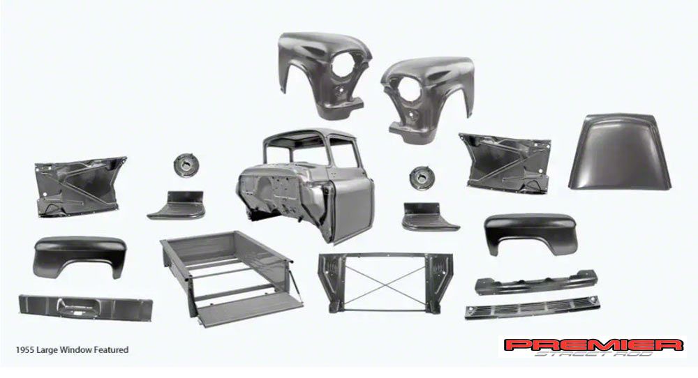 Ecklers Body Kit,Complete Sheet Metal,Small Rear Window 55-56