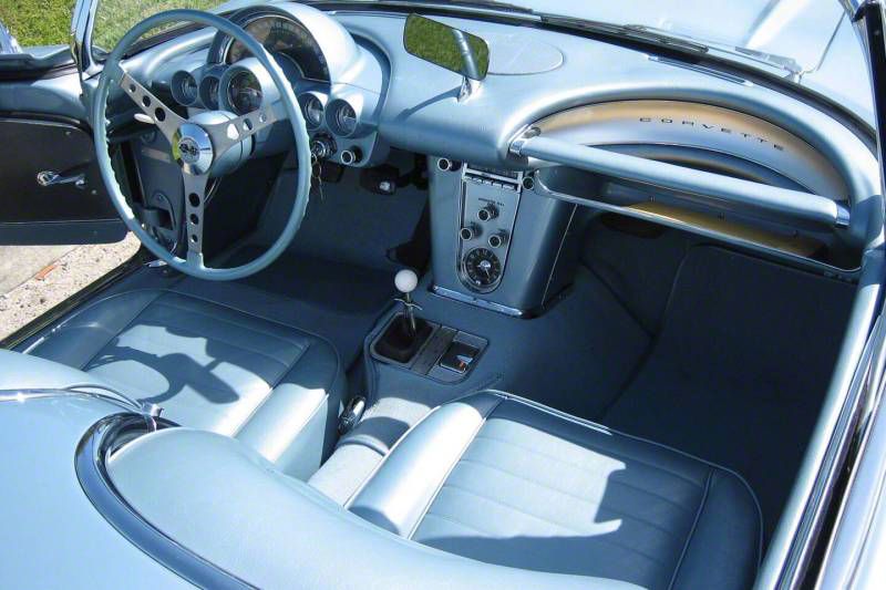 Ecklers 1959-1960 Corvette Dash Pad Frost Blue (Convertible)