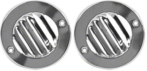 Ecklers Windshield Defroster Vent Covers - Chrome (61-66 F-100; 61-66 F ...