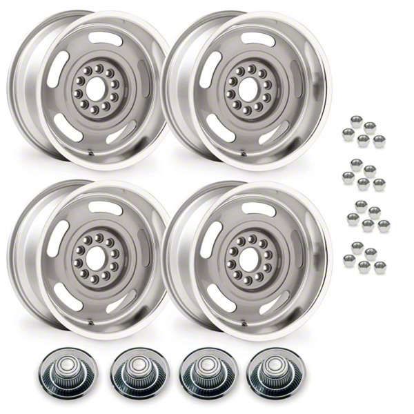 Ecklers Wheel Set, Vette Rally With Derby Style Cap, 17x9, 68-82