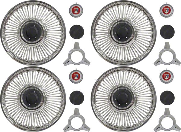Ecklers Original-Style Knock-Off Wire Wheel Cover Kit with Spinners and ...