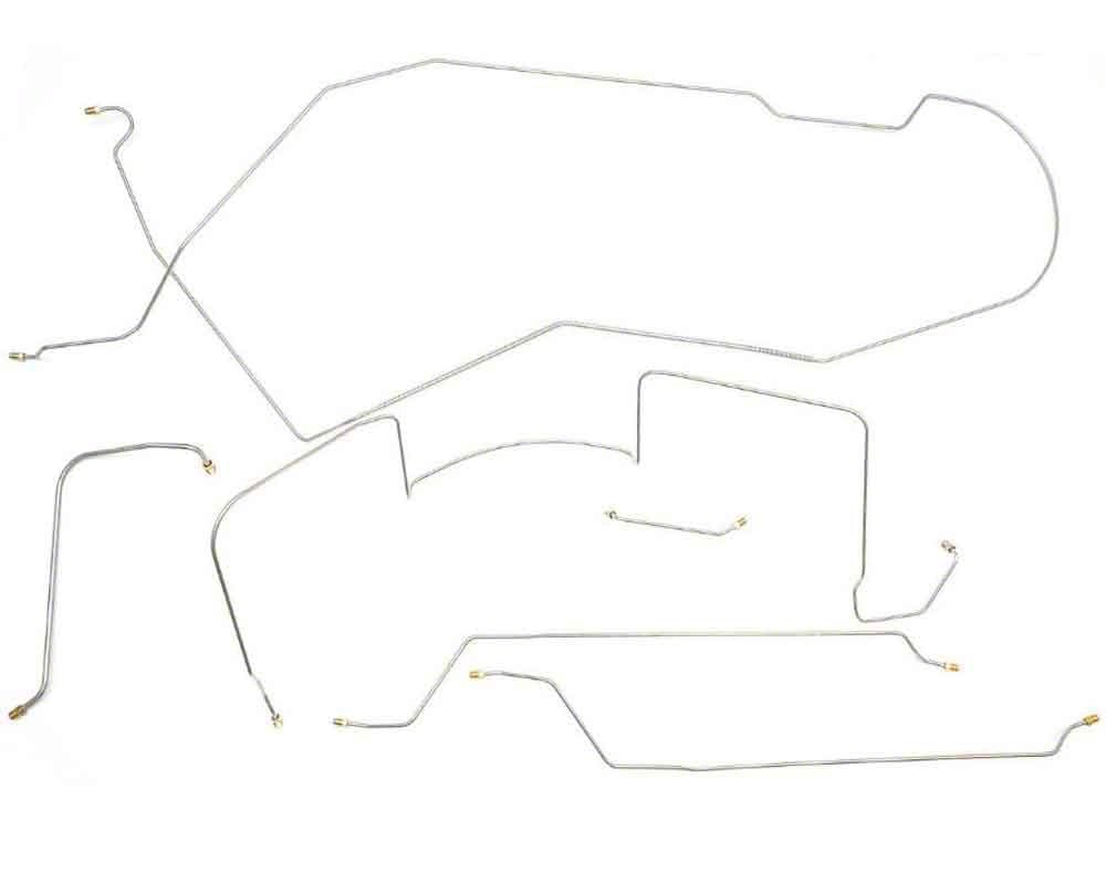 Ecklers Manual Drum Full Brake Line Set 6pc, V8, Hardtop, Front Port ...