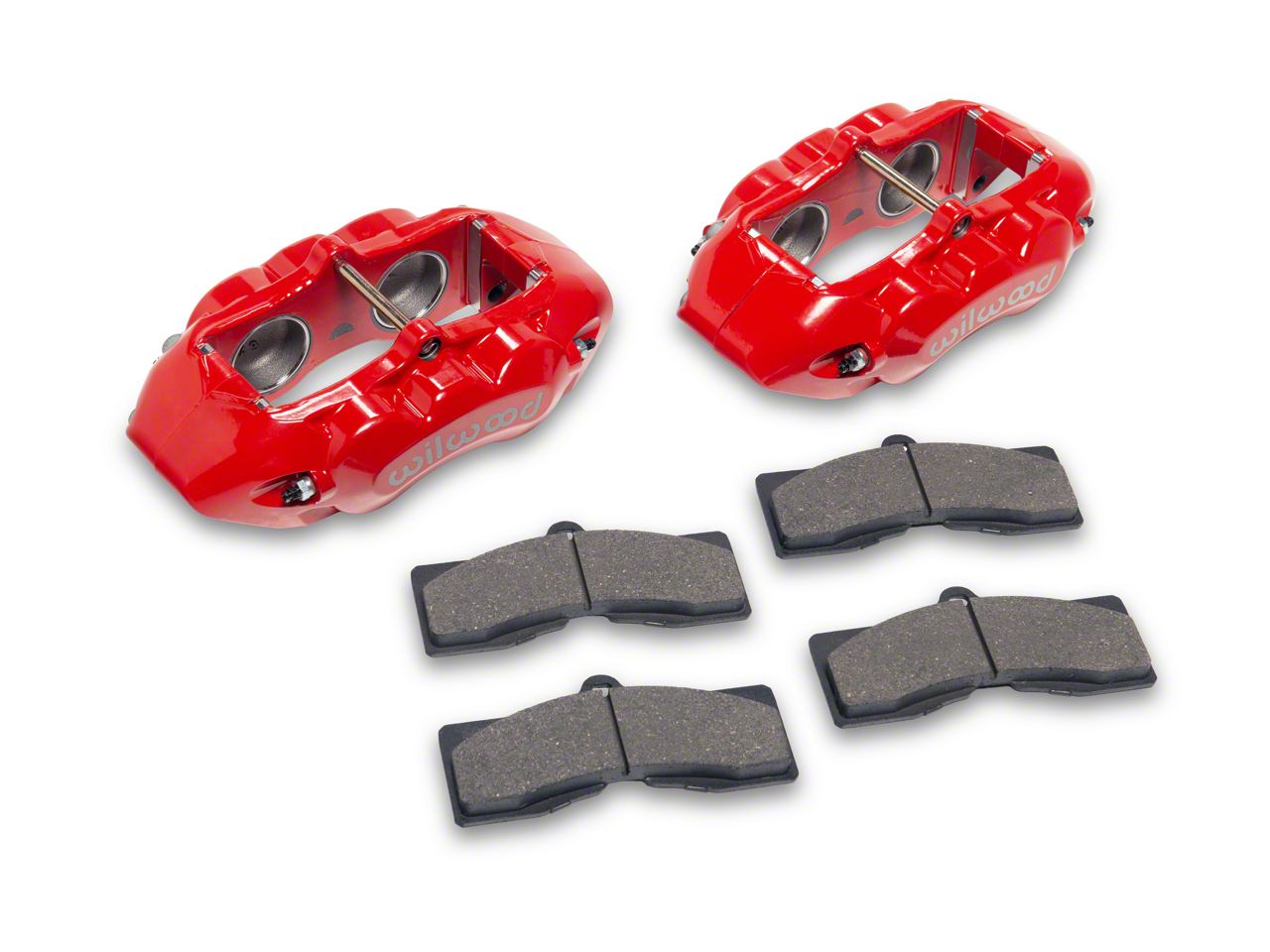 Ecklers D8-4 4-Piston Front Brake Calipers; Red (65-82 Corvette C2 & C3)