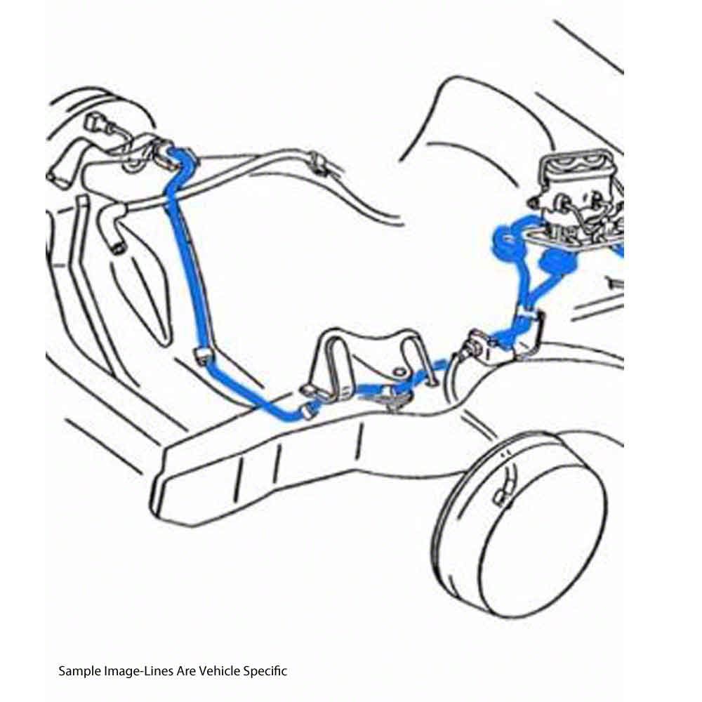 Ecklers V8 With Side Port Master Cylinder Power Drum Front Brake Line ...