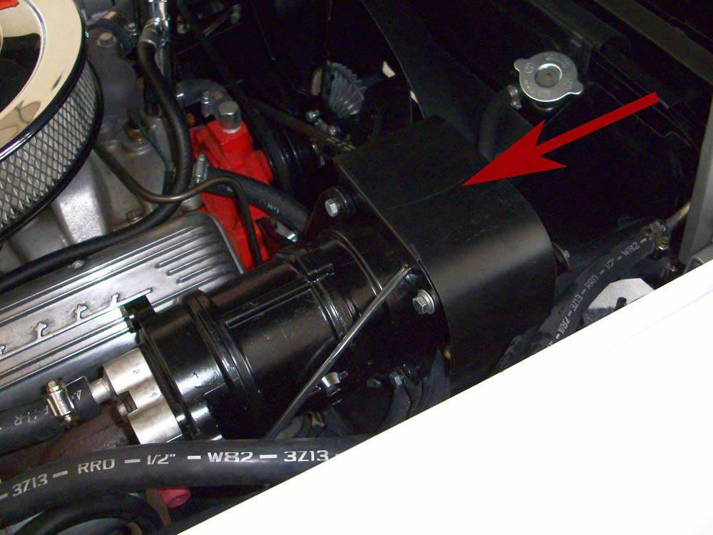 Ecklers Air Conditioning Compressor Pulley Shield Black (67-70 Camaro)