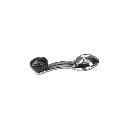 Ecklers Window Crank Handle with Black Knob; Chrome (67-81 Camaro)