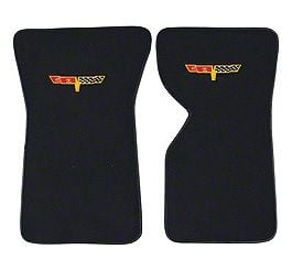 1968 1976 Corvette 80 20 Loop Floor Mats With Embroidered 12 Emblem