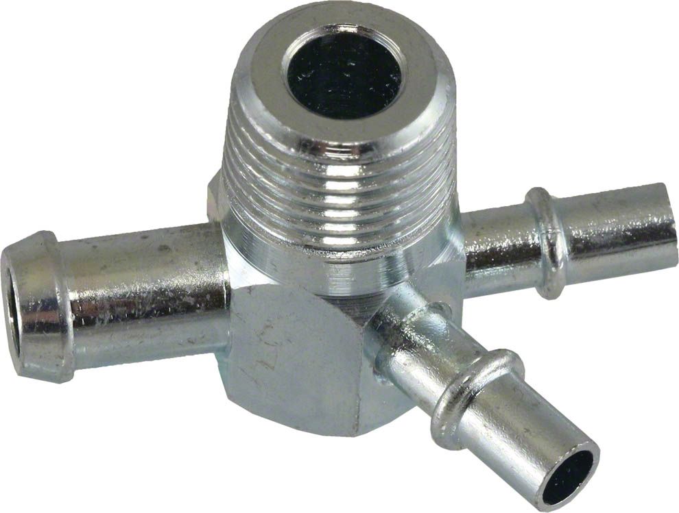 Ecklers Intake Manifold Vacuum Fitting, 3-Port, 1969