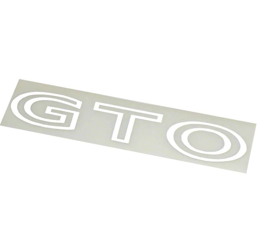 Ecklers Rear Deck Lid Decal 1pc - White (70-72 GTO)