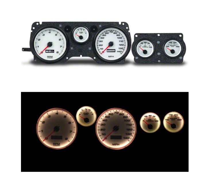 Ecklers Performance Gauge Kit White (70-72 Firebird)