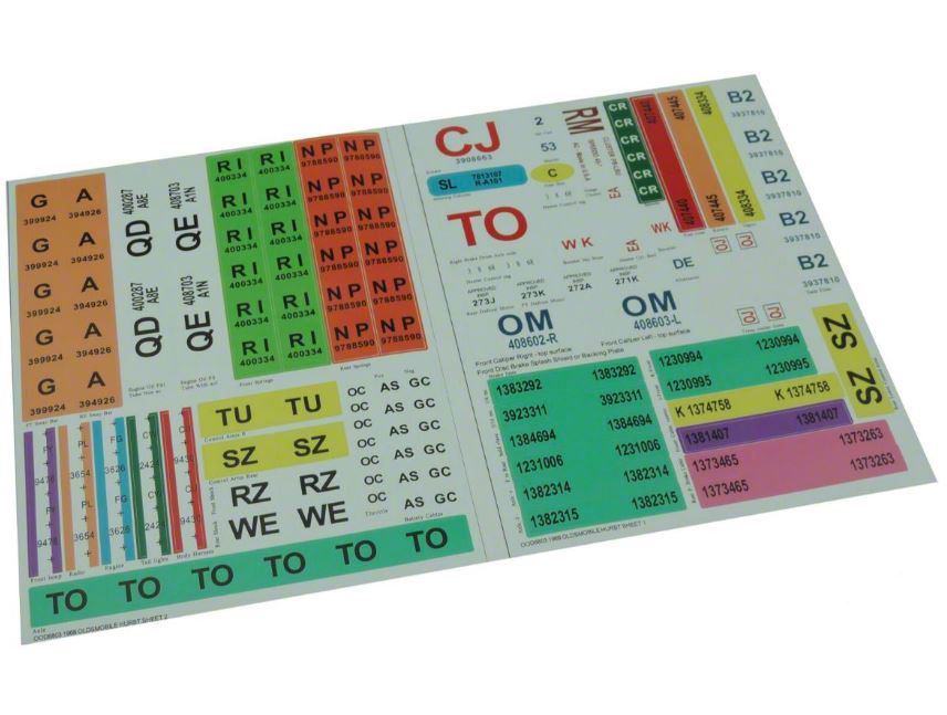Ecklers 1970 GTO/Judge Detail Decals
