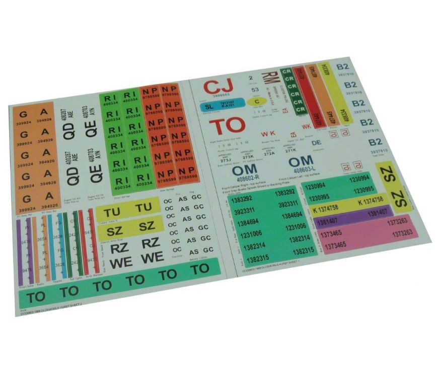 Ecklers 1971 GTO/Judge Detail Decals