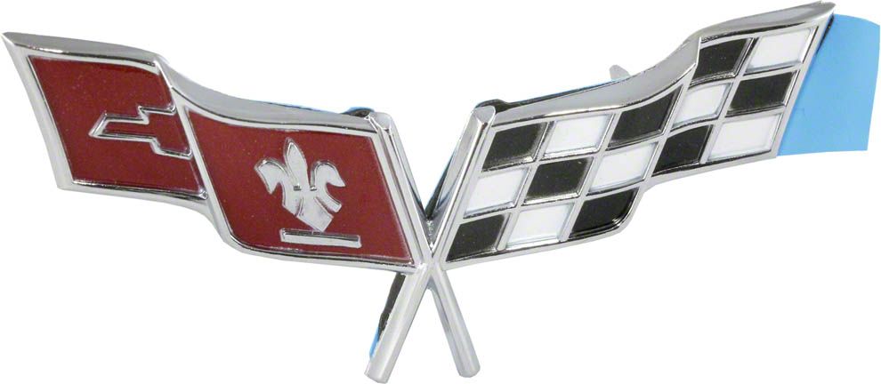 Ecklers Front Cross Flags Nose Emblem (77-79 Corvette C3)