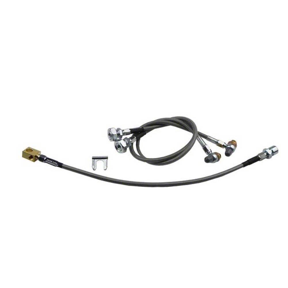 Ecklers Brakes Hose Kit, Braided Stainless Steel, Front Disc-Rear Drum ...