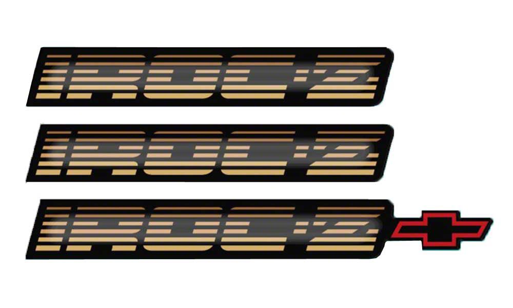 Ecklers IROC-Z-Bowtie Rocker/Rear Bumper Domed Decal Emblem Kit