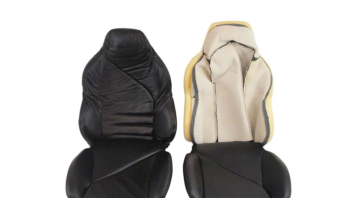 CA Ecklers Seat Covers With Seat Foam Sport Driver Black Leather 482620 ...