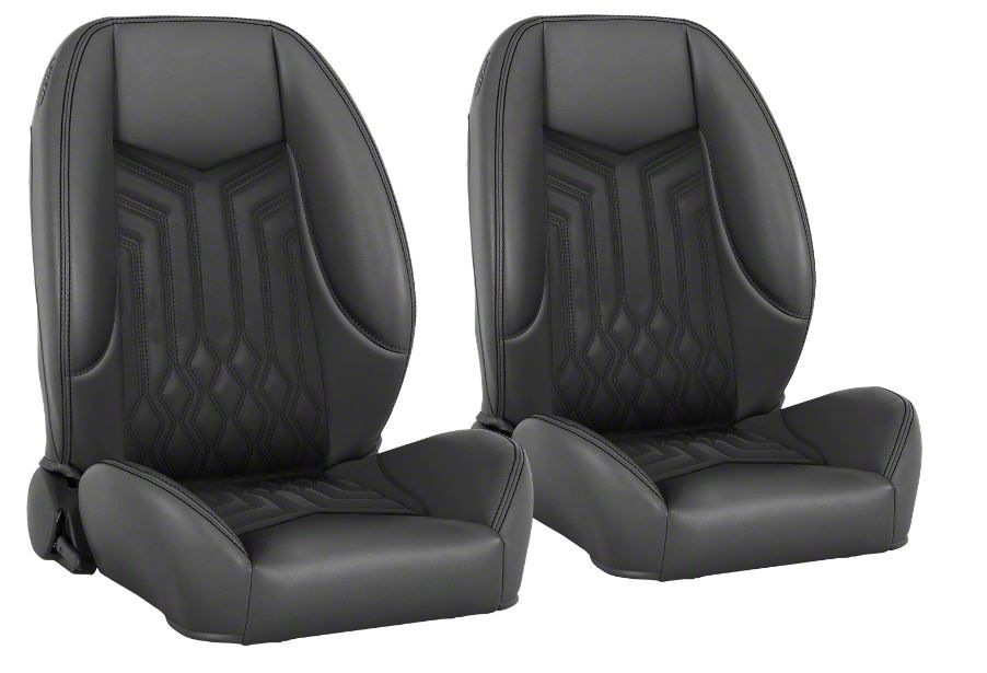 Ecklers Pro-Series Sport-DDL Low Back Bucket Seats; Charcoal Black ...