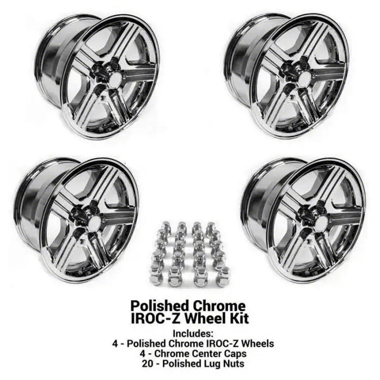 Ecklers 88-90 Camaro IROC-Z Wheel CHROME Finish, Set of 4, W CHROME ...