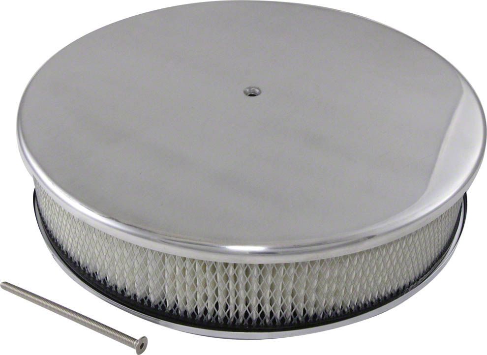 Ecklers Air Cleaner, Round Smooth Polished Aluminum, 14 X 3 (62-68 ...