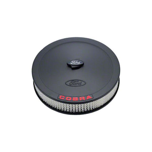 Ecklers Air Cleaner with Black Crinkle Finish and Red Cobra Emblem (64 ...