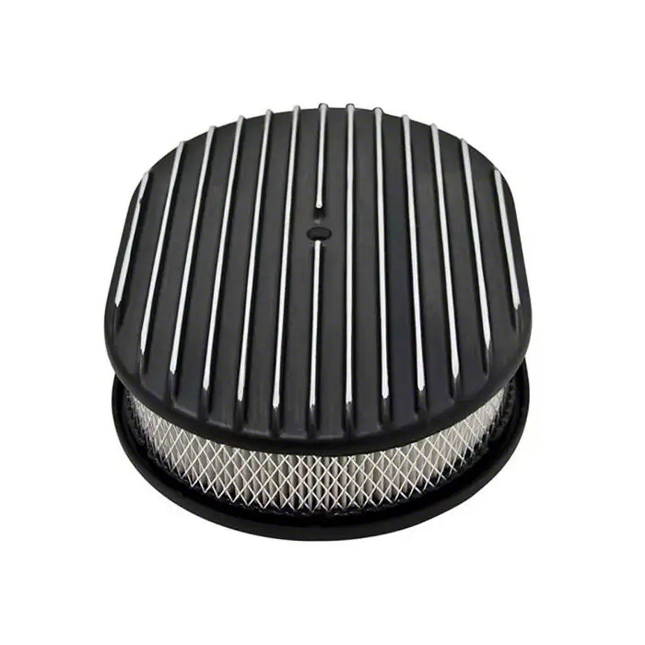 Ecklers Aluminum Oval Air Cleaner Paper Filter, Black, 12