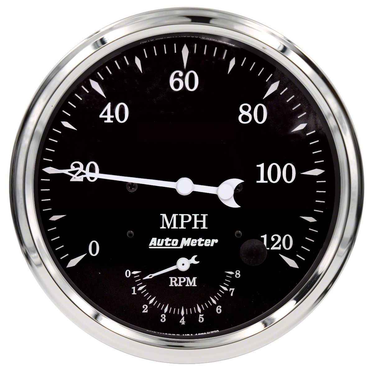 Auto Meter Ecklers Old Tyme Black Series 5-Inch Tachometer/Speedometer ...
