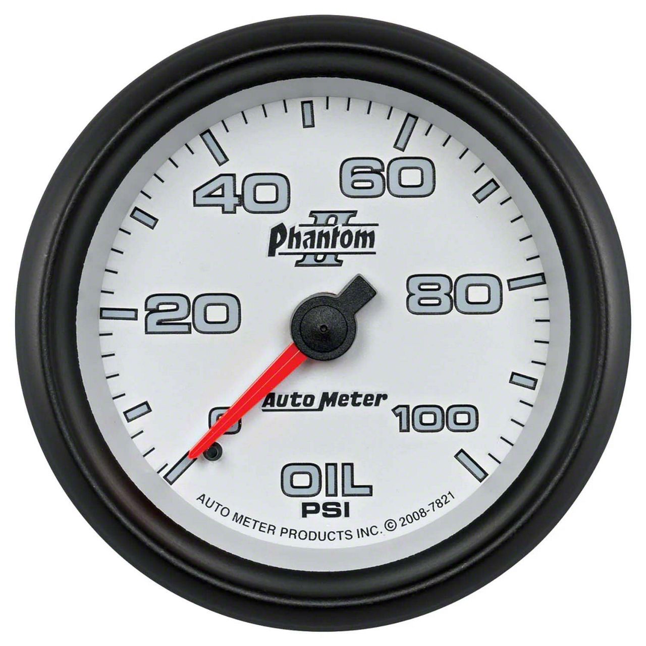 Auto Meter Ecklers Phantom II Series 2-5/8-Inch Oil Pressure Gauge; 0 ...