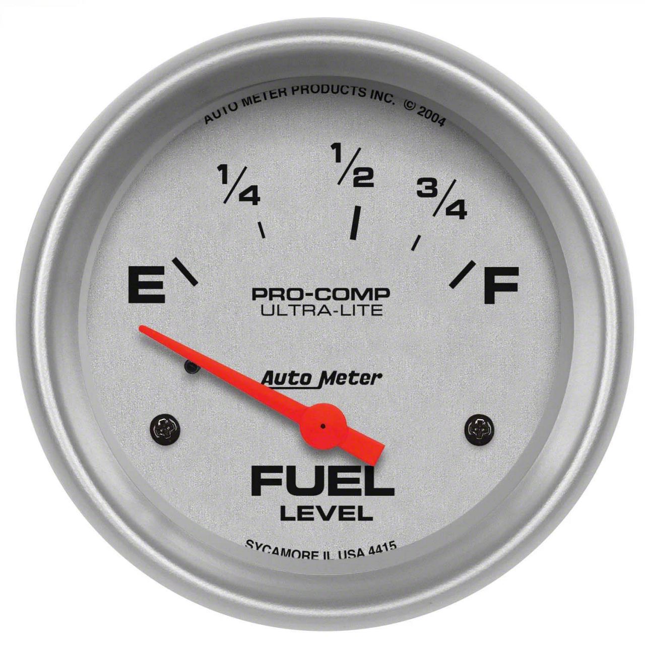 Auto Meter Ecklers Ultra-Lite Series 2-5/8-Inch Fuel Level Gauge; 73 ...