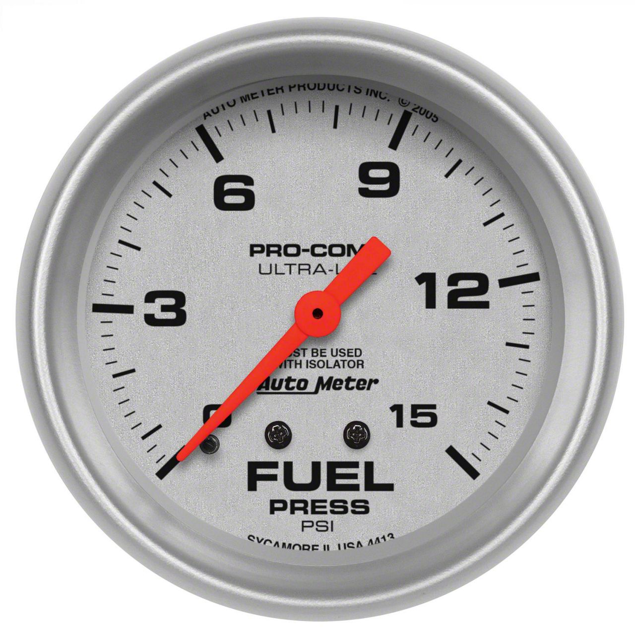 Auto Meter Ecklers Ultra-Lite Series 2-5/8-Inch Fuel Pressure Gauge ...
