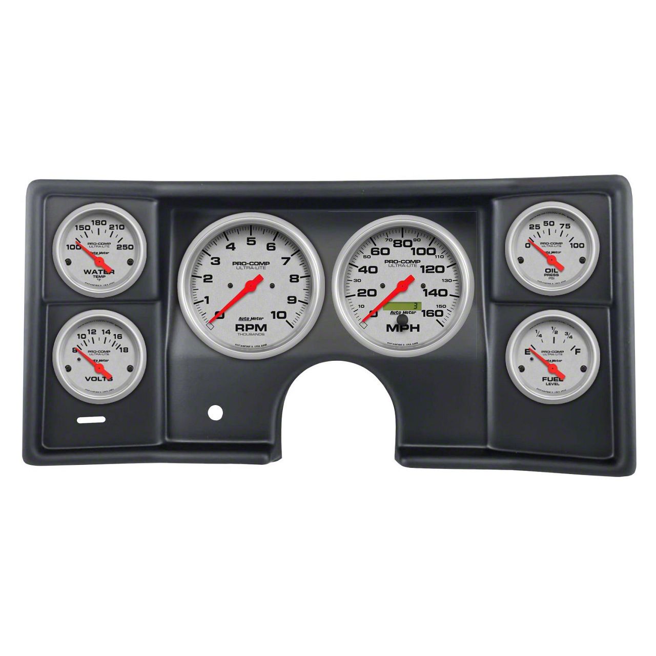 Auto Meter Ecklers Ultra-Lite Series 6-Gauge Direct-Fit Dash Kit 2935 ...