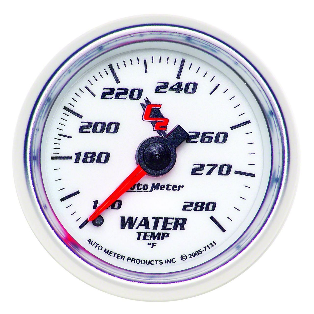 Auto Meter Ecklers C2 Series 2-1/16-Inch Water Temperature Gauge; 140 ...