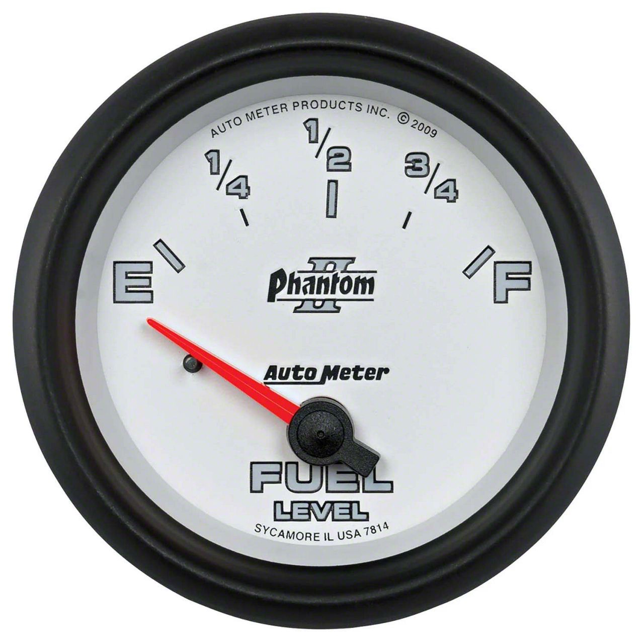 Auto Meter Ecklers Phantom II Series 2-5/8-Inch Fuel Level Gauge; 0 ohm ...