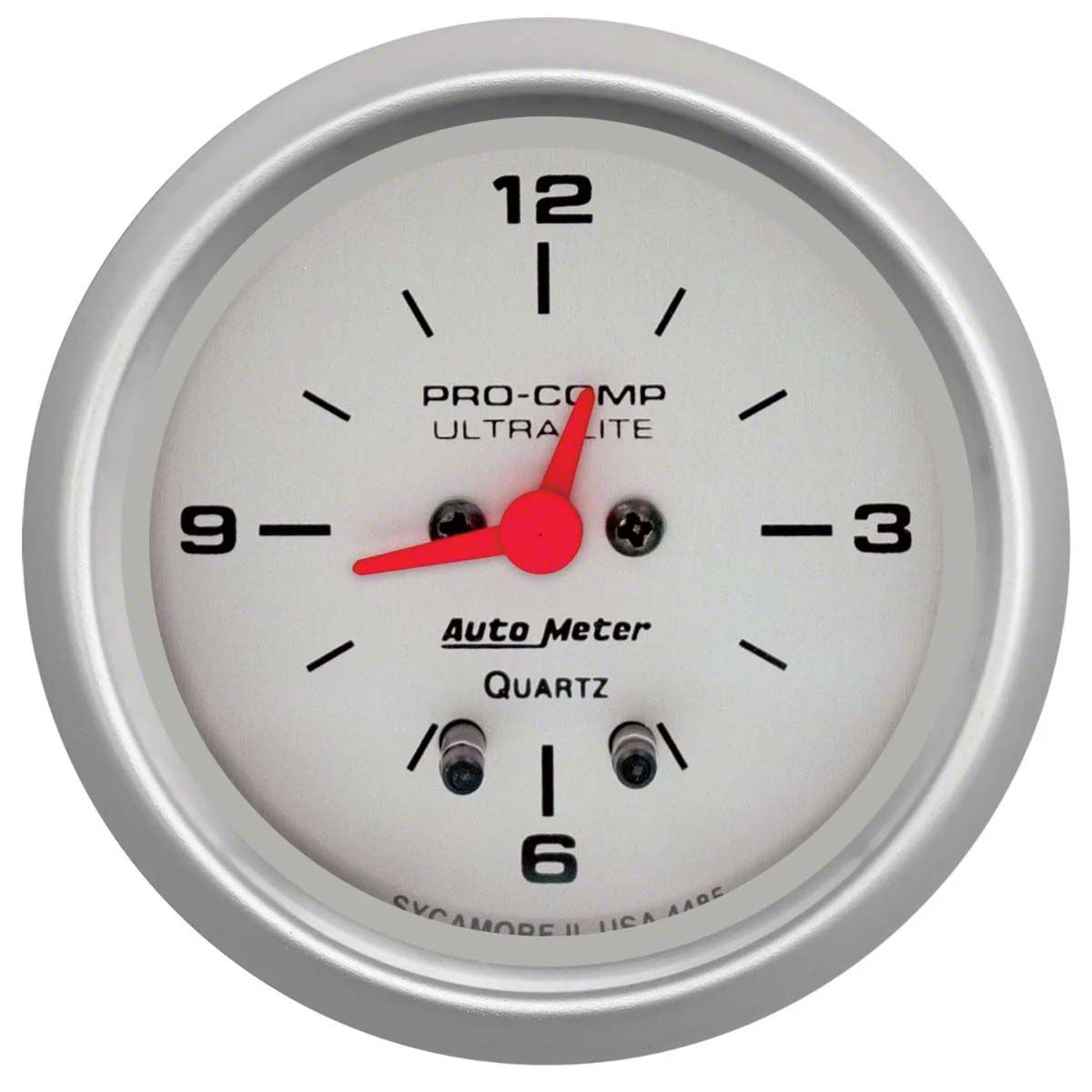 Auto Meter Ecklers Ultra-Lite Series 2-5/8-Inch 12-Hour Clock 4485 ...