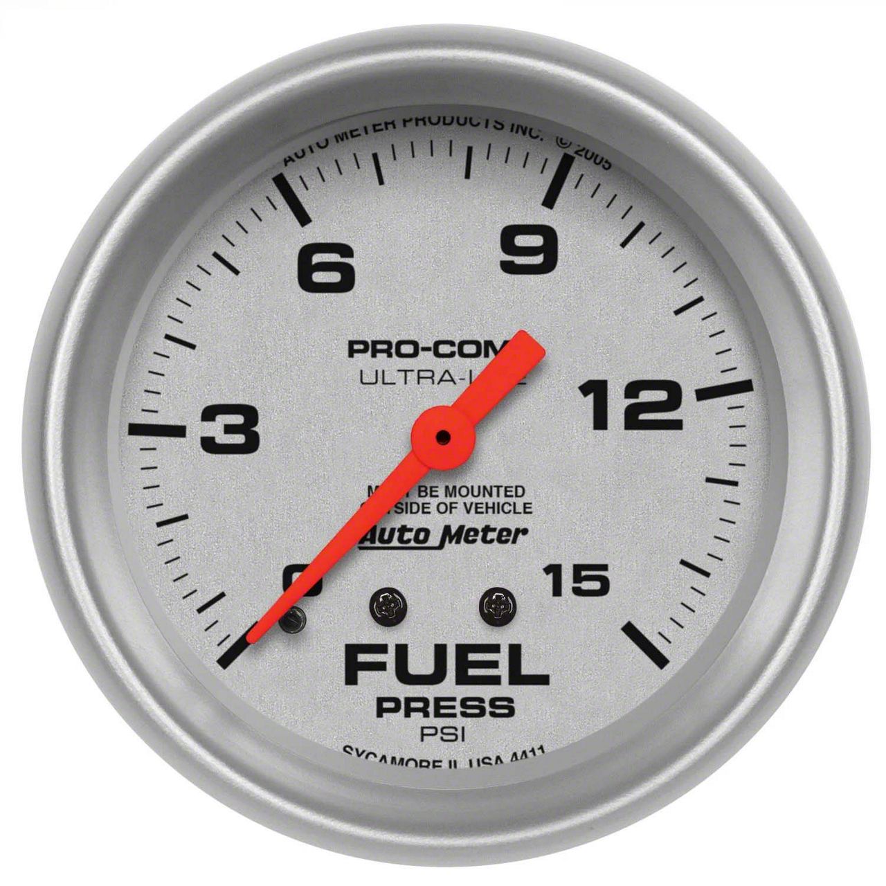Auto Meter Ecklers Ultra-Lite Series 2-5/8-Inch Fuel Pressure Gauge; 0 ...