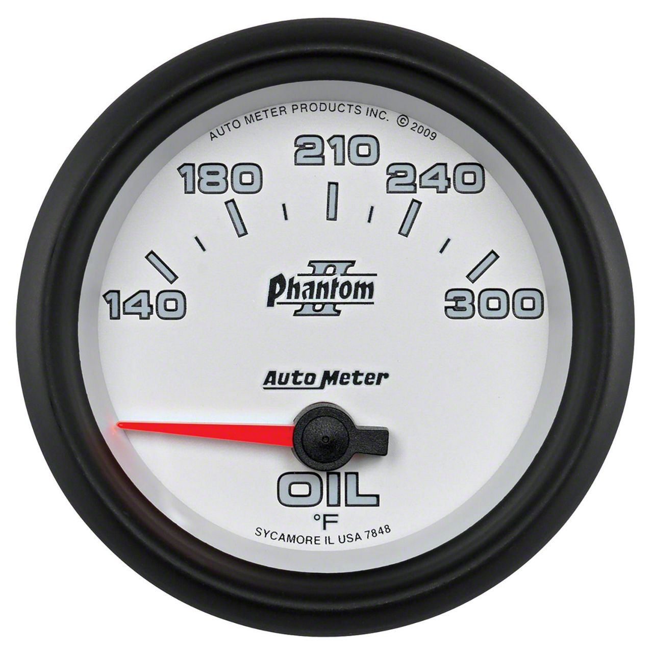 Auto Meter Ecklers Phantom II Series 2-5/8-Inch Oil Temperature Gauge ...