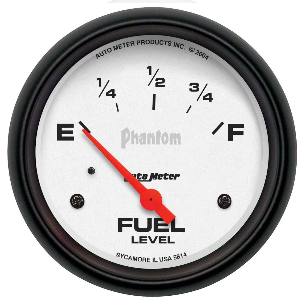Auto Meter Ecklers Phantom Series 2-5/8-Inch Fuel Level Gauge; 0 ohm ...