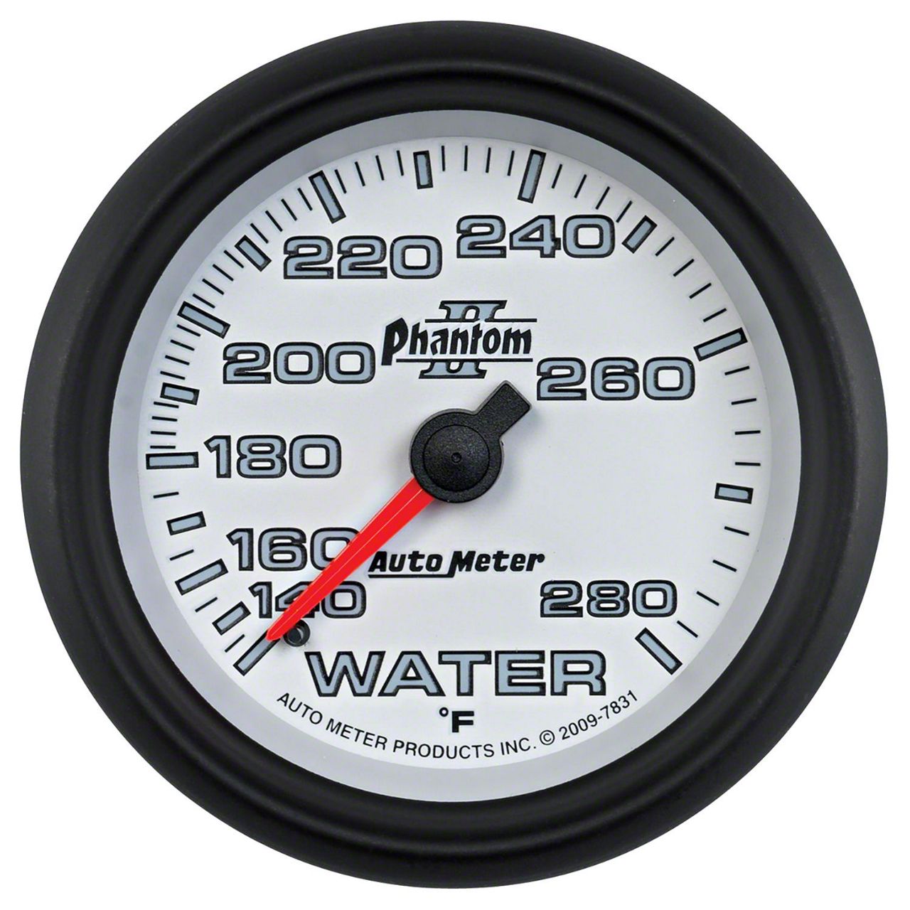 Auto Meter Ecklers Phantom II Series 2-5/8-Inch Water Temperature Gauge ...