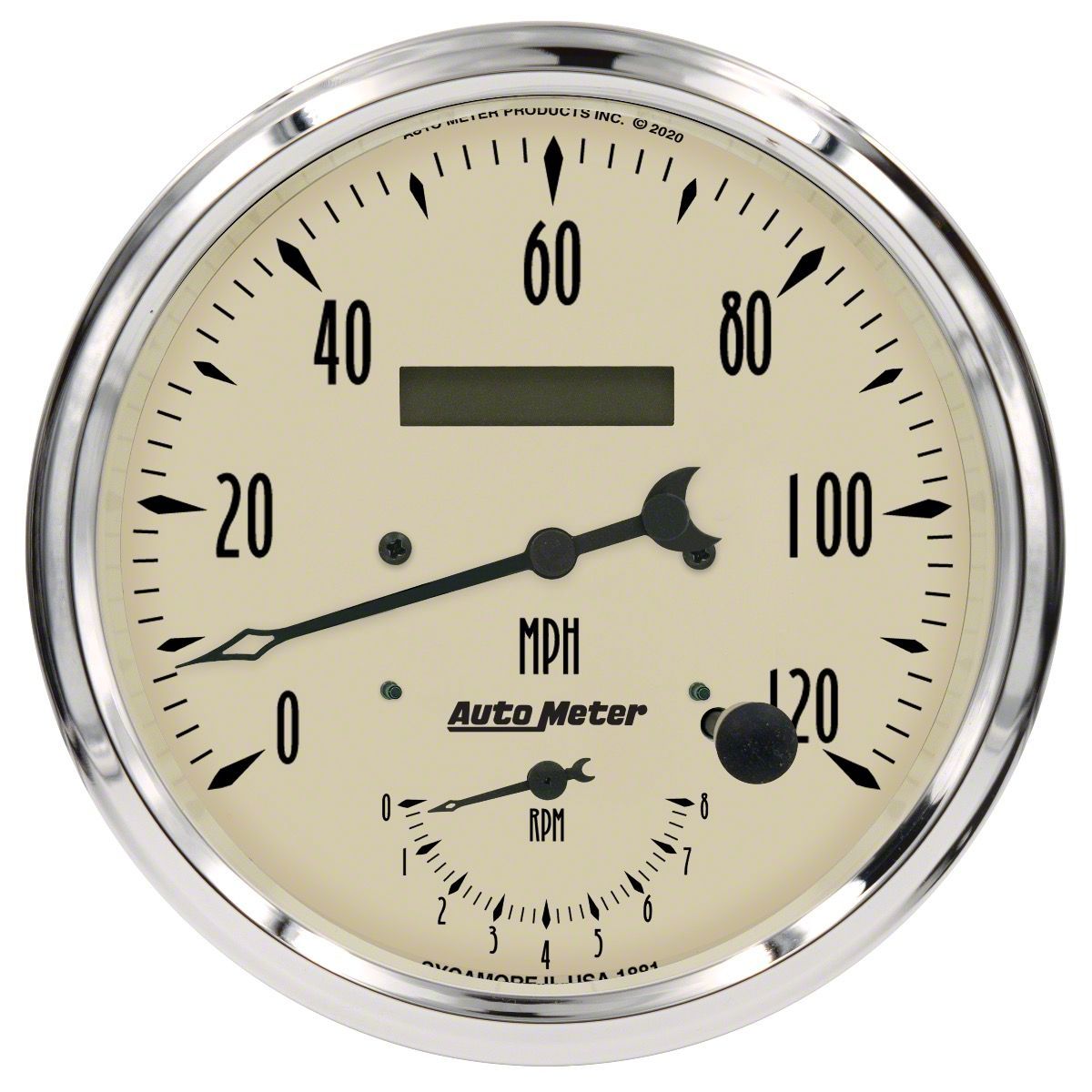 Auto Meter Ecklers Antique Beige Series 5-Inch Tachometer/Speedometer ...