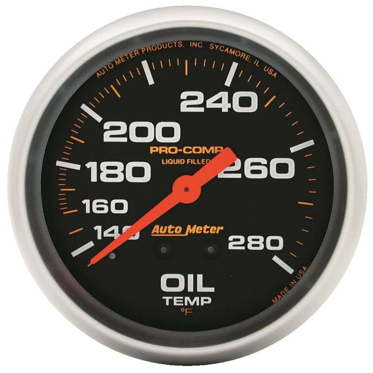 Auto Meter Ecklers Pro-Comp Series 2-5/8-Inch Oil Temperature Gauge ...