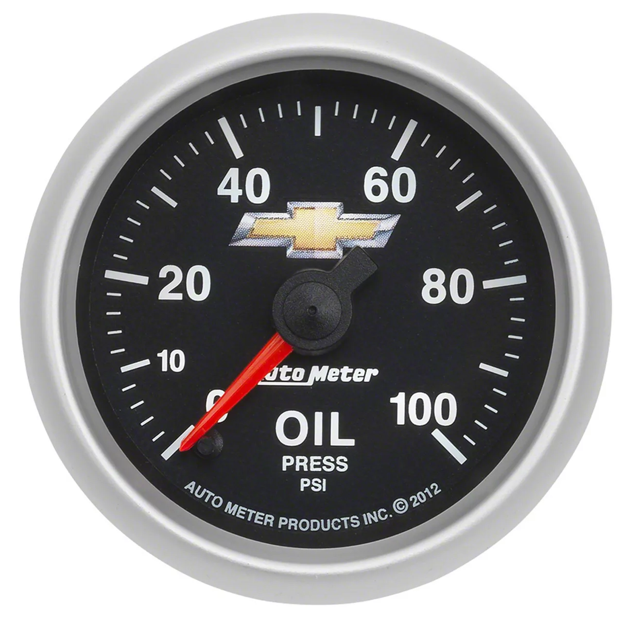 Auto Meter Ecklers Chevy Gold Bowtie Series 2-1/16-Inch Oil Pressure ...