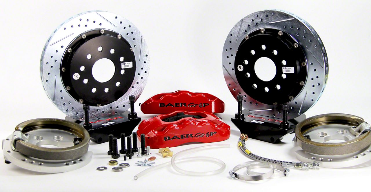 Baer Ecklers Pro+ Rear Big Brake Kit with 14-Inch Rotors; Hugger Orange ...