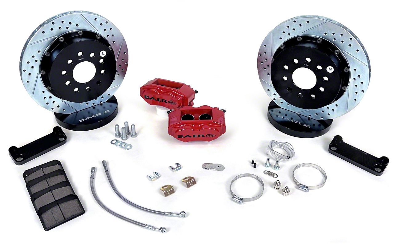 Baer Ecklers SS4+ Rear Big Brake Kit with 13-Inch Rotors; Grabber Blue ...