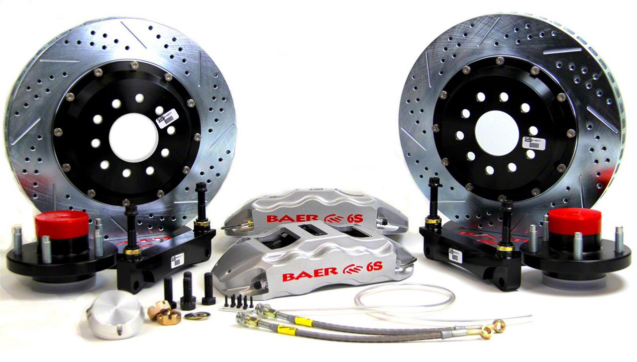 Baer Ecklers Extreme+ Front Big Brake Kit with 14-Inch Rotors; Silver ...