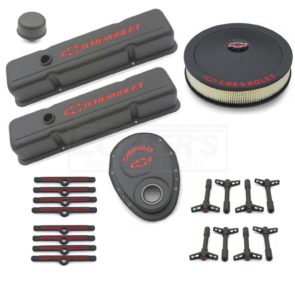 Ecklers Black Crinkle Engine Dress Up Kit, Small Block, 58-87