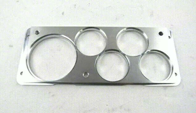 Bous Performance Ecklers 5-Hole Dash Gauge Panel; Polished Aluminum ...